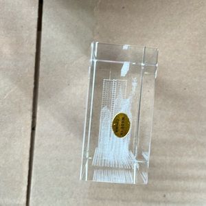Accents | Vintage Etched Glass New York City Paperweight | Poshmark
